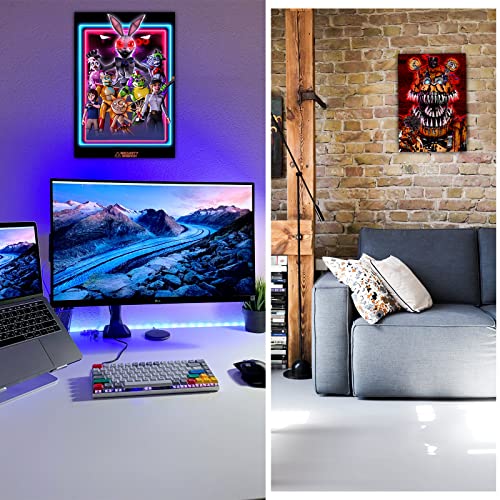Pounchi FNAF Security Breach Wall Poster (8-Pack) 11.5" x 16.5" FNAF Unframed Version HD Canvas Printing Poster for Living Room Bedroom Club Wall Art Decor for Teens