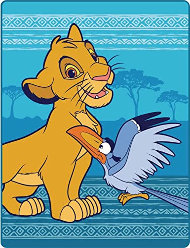 Mon Tex The Lion King Simba and Zazu Fleece Throw Silk Touch Throw Blanket 46 x 60 Inch