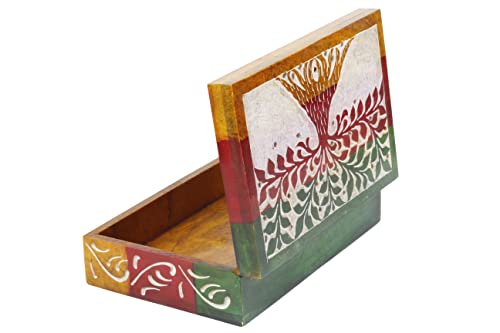 ARTISENIA Handmade Tree of Life Carving Decorative box Soapstone Jewelry Organizer Tarot Card Decks Boxes - Keepsake Storage Box | Birthday, Anniversary for Women Men| Makeup office organizer
