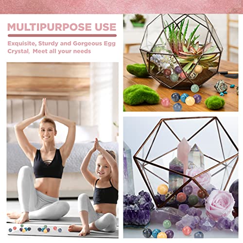 45 Pieces Gemstone Chakra 16mm Sphere Balls Crystal Worry Stones Bulks Gemstones Sphere Balls Assorted Crystal Sphere Polished Stone for Witchcraft Stress Relief Meditation Reiki Balancing Decor
