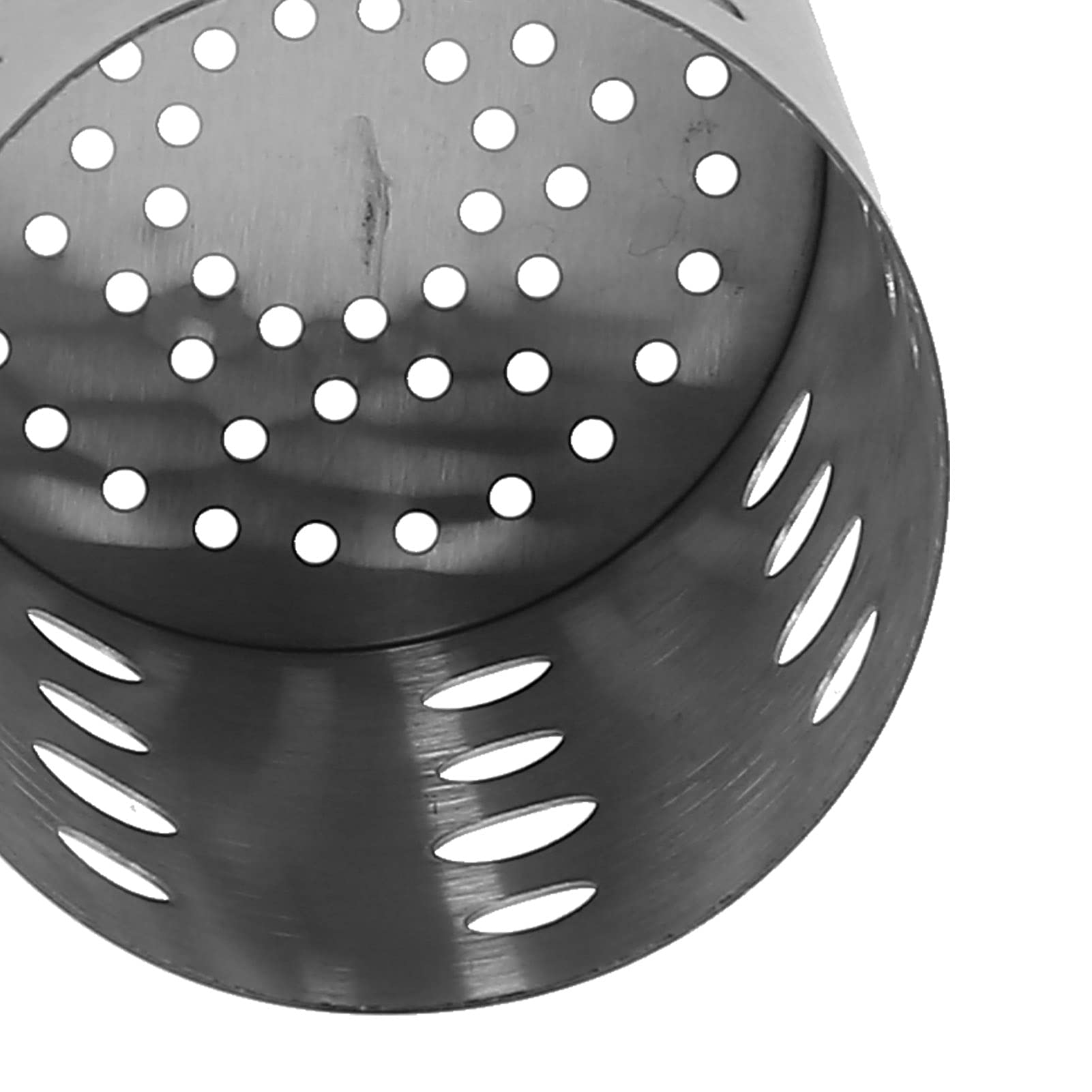 Tomotato Stainless Steel Utensil Holder, 6.3" Kitchen Utensil Holder Caddy Silverware Drying Rack Utensil Drainer Countertop Utensil Storage Organizer Cutlery Holder, 3.9" Diameter
