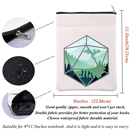 KUIYAI Dragon Game Book Sleeve D&D Book Cover Dragon Game Lovers Gift Master Geek Gift Bookish Gift Dragon Fans Pouch Gift (DD Picture BS)