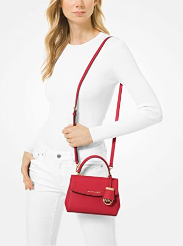 Micharl Kors Crimson Saffiano Leather Jet Set Ava Extra Small XS Crossbody