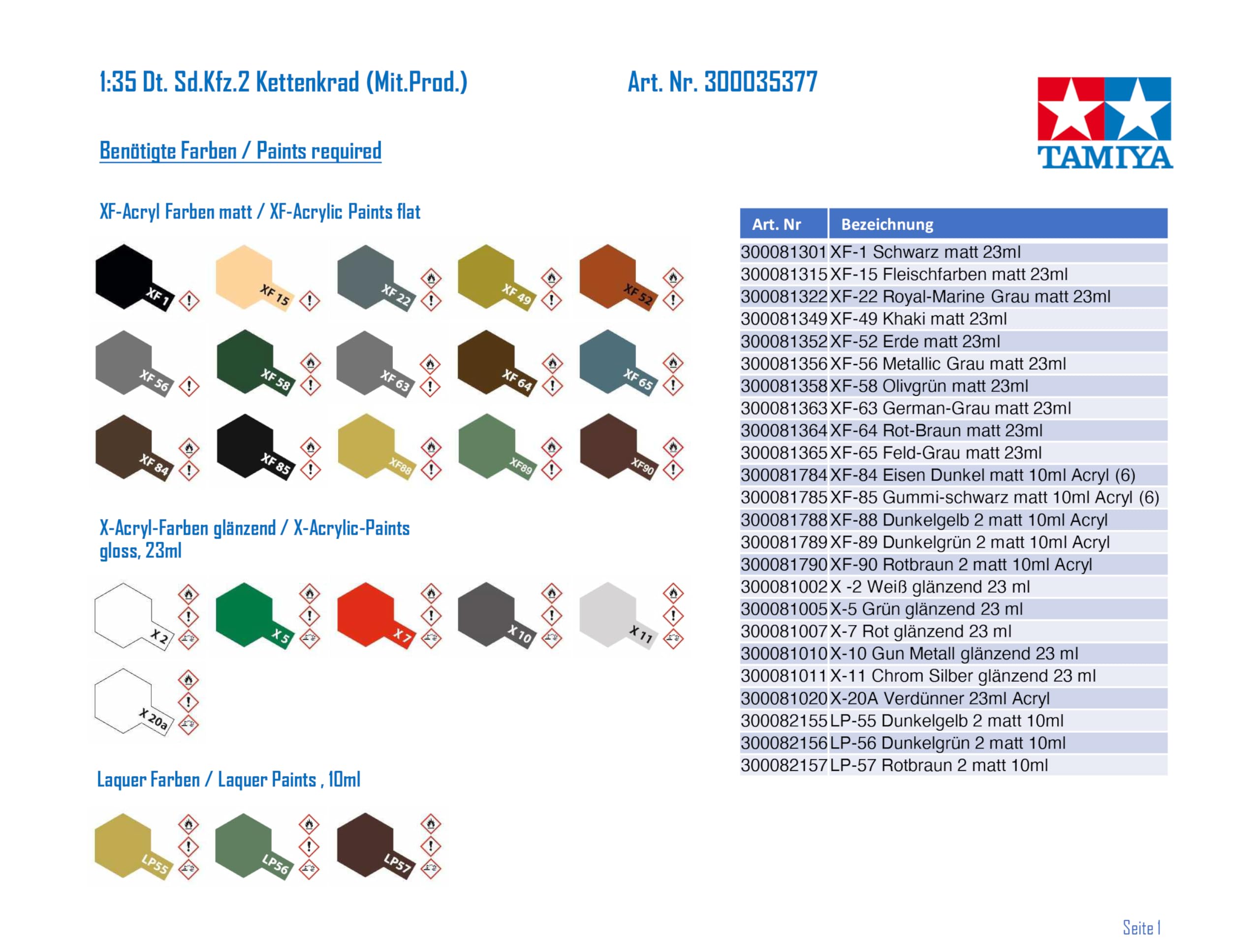 Tamiya 1/35 German Sd.Kfz.2 Kettenkraftrad TAM35377 Plastic Models Armor/Military 1/35