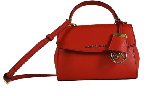 Micharl Kors Crimson Saffiano Leather Jet Set Ava Extra Small XS Crossbody