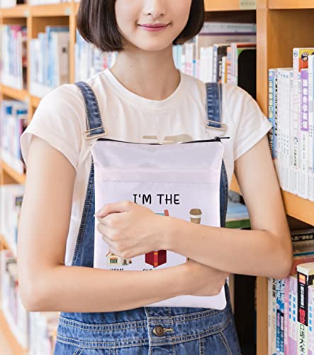 G2TUP Book Lover Gift I’m The Book Reading Book Sleeve Bookish Bookworm Book Covers Librarian Gift Book Nerd Gift Reader Zipper Book Protector (I Am The Book Reading BS)