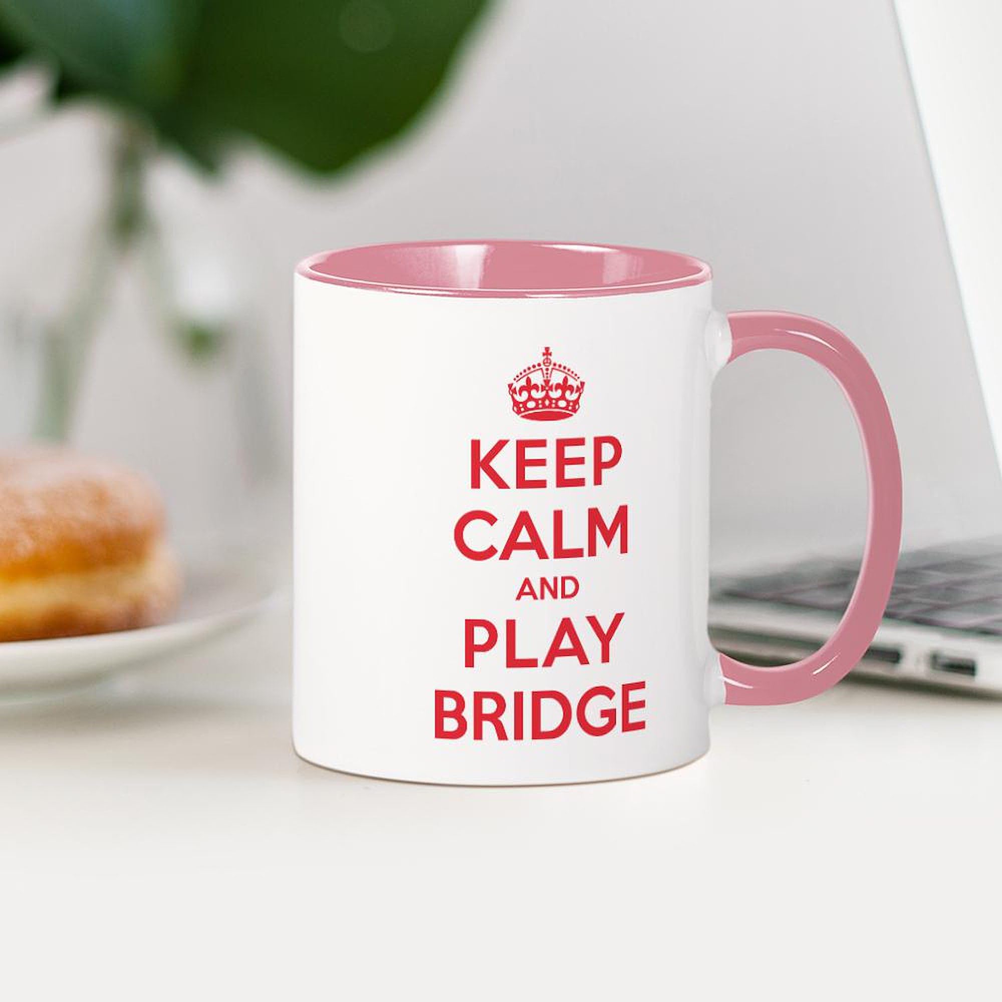 CafePress Keep Calm Play Bridge Mug Ceramic Coffee Mug, Tea Cup 11 oz