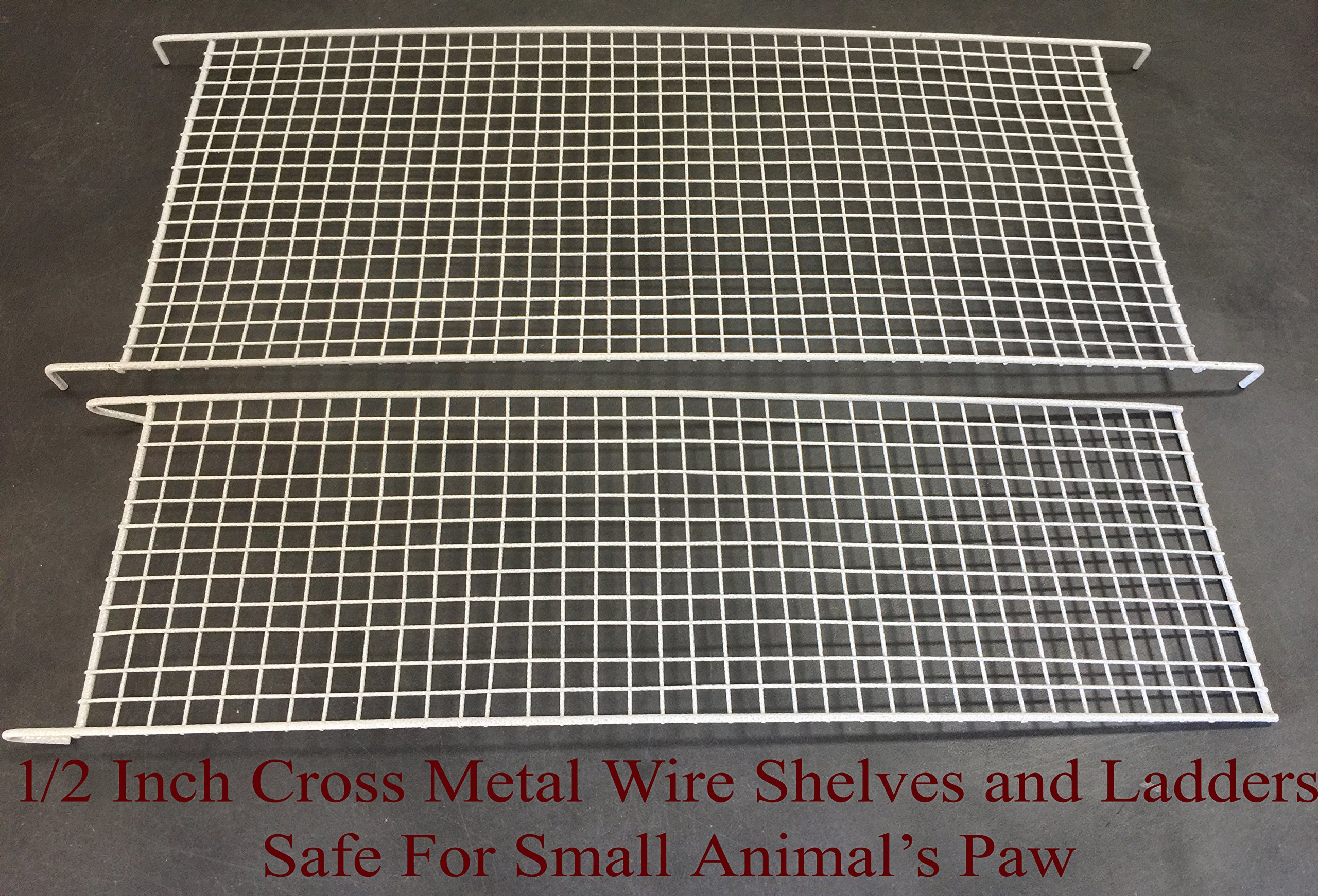 54" Large Wrought Iron 4-Tiers Chew Proof Tight 1/2-Inch Bar Spacing Ferret Chinchilla Sugar Glider Rats Mouse Cage with Detachable Rolling Stand