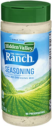 Hidden Valley Ranch Seasoning, Ranch Dressing Dry Mix for Salad Dressing, Gluten Free Salad Dressing, 8 Ounces