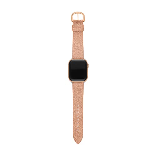 Kate Spade New York women's rose gold glitter leather band for apple watch®, 38/40/41mm (Model: KSS0141)