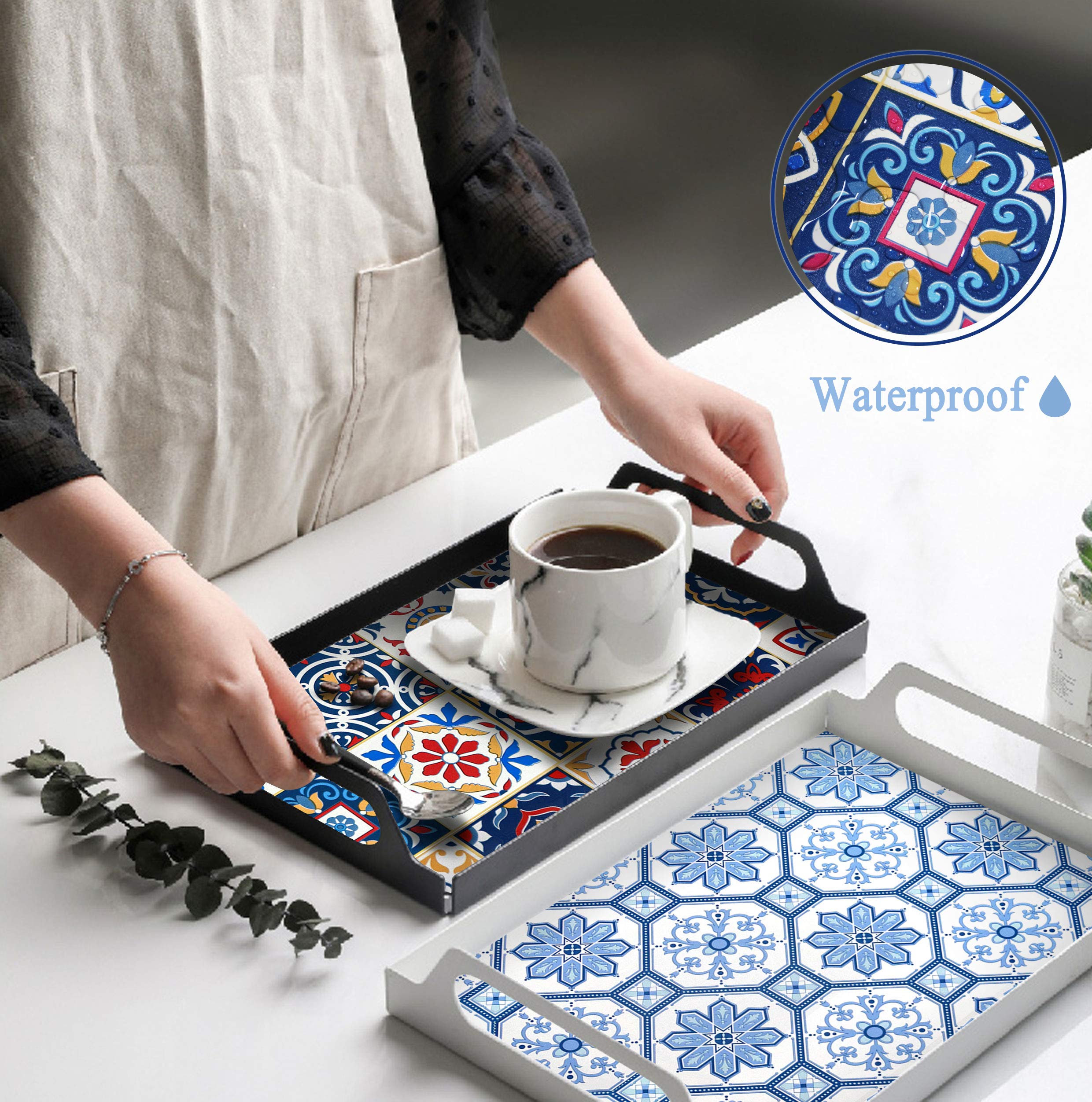17.7"x197.11" Pattern Contact Paper Self Adhesive Drawer and Shelf Liner Creative Covering Peel and Stick Wallpaper Removable Fast to Clean for Shelves, Drawer,Desk ,Cabinet ,Kitchen, Vinyl Rolls