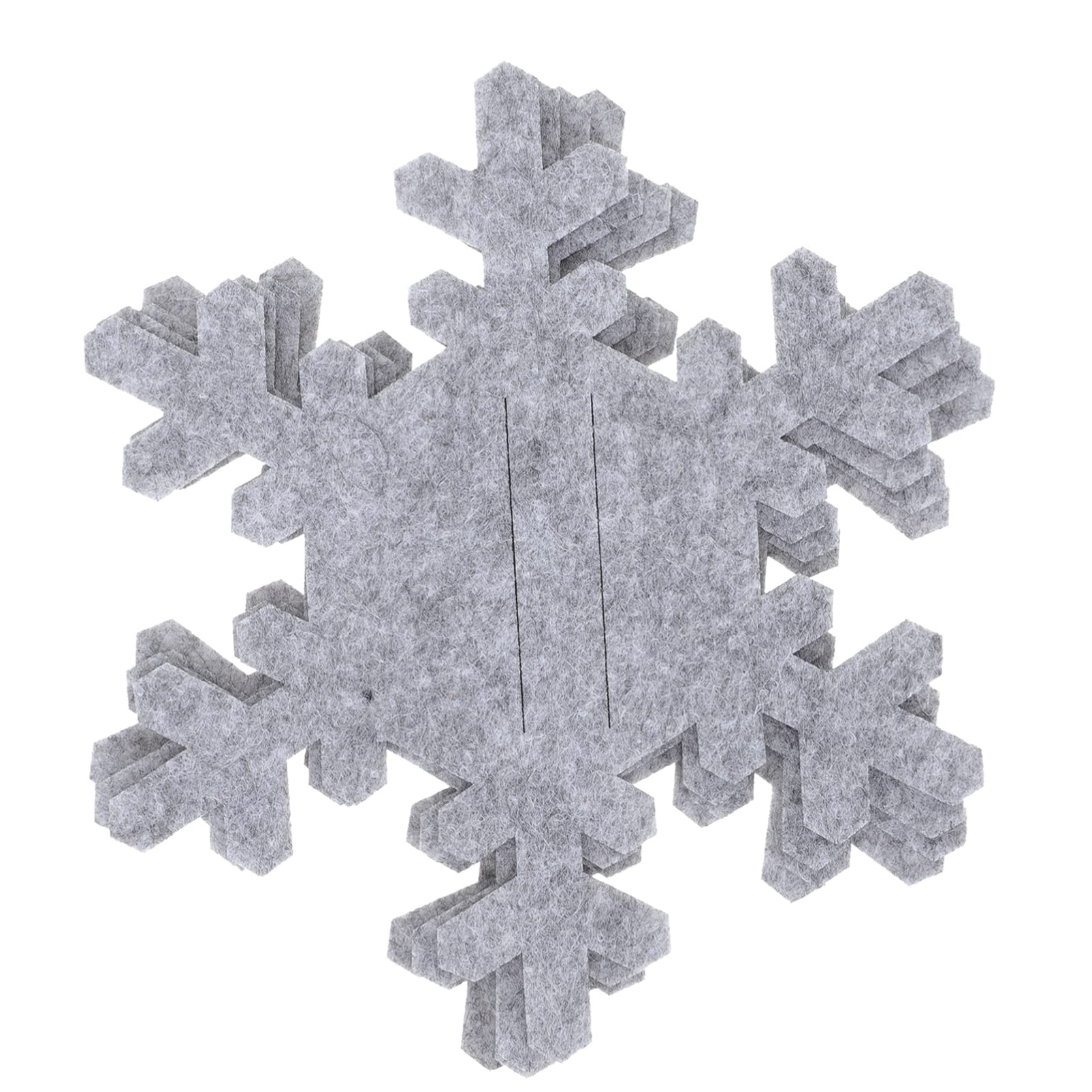 Zerodeko 8pcs Christmas Snowflake Cutlery Holder Christmas Tableware Holders Silverware Pocket Cutlery Organizers Felt Xmas Knife Fork Flatware Bags Christmas Party Dinner Table Supplies Gray