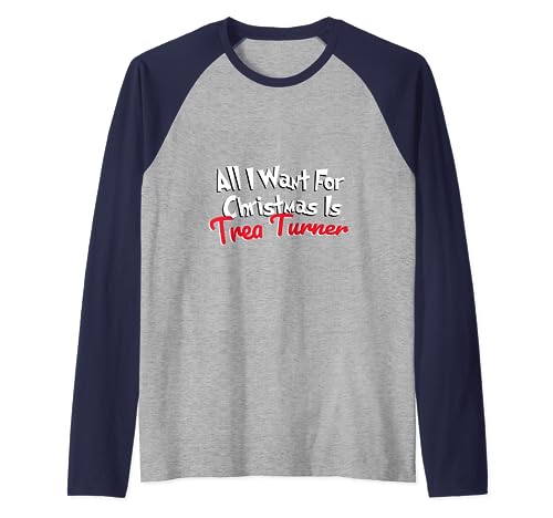 Trea Turner Philadelphia Baseball All I Want for Christmas Raglan Baseball Tee