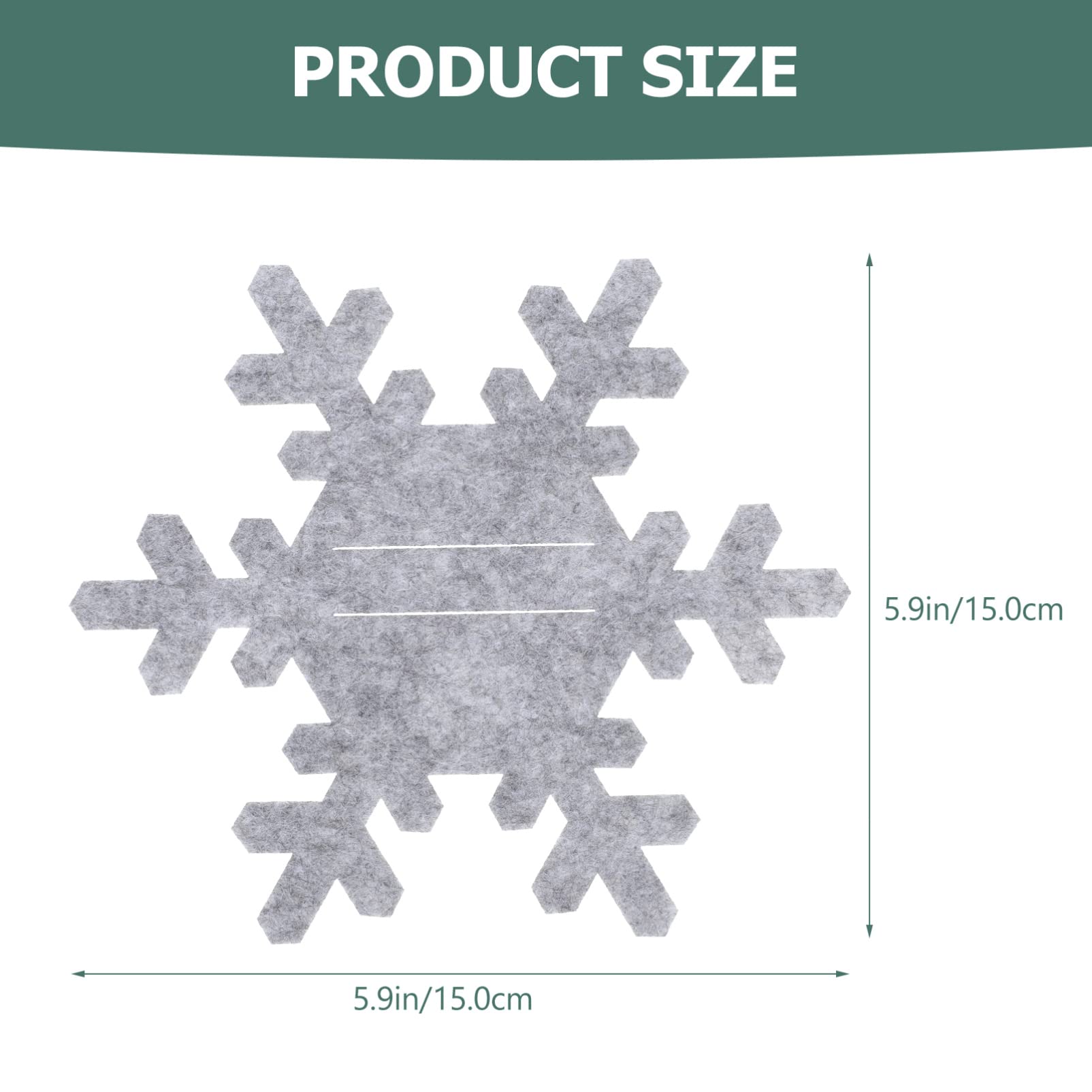 Zerodeko 8pcs Christmas Snowflake Cutlery Holder Christmas Tableware Holders Silverware Pocket Cutlery Organizers Felt Xmas Knife Fork Flatware Bags Christmas Party Dinner Table Supplies Gray
