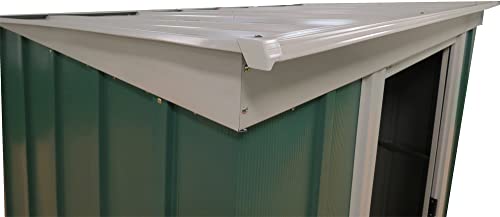 Arrow Sheds 6' x 4' Galvanized Steel Pad-Lockable Outdoor Utility Storage Shed with Pent Roof, Eggshell/Green