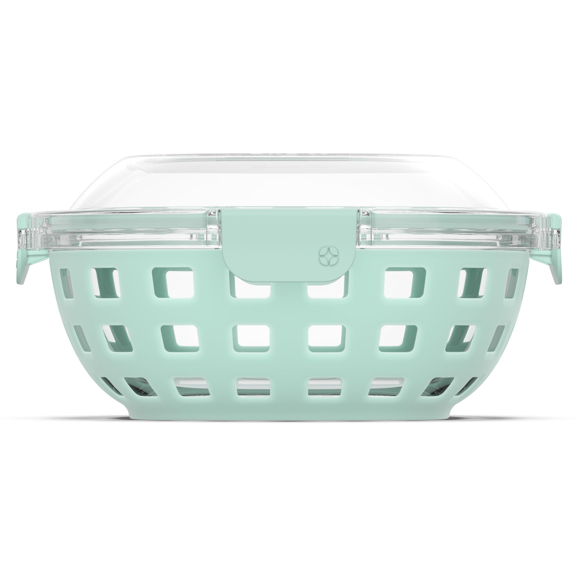 Ello DuraGlass Food Storage Glass Lunch Bowl - Meal Prep Container with Silicone Sleeve and Airtight Lid, 5 Cup, Yucca