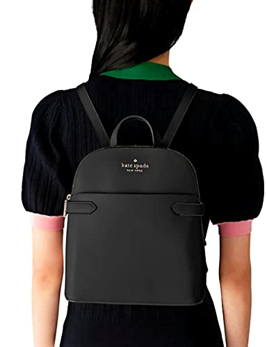 Kate Spade New York Staci Dome Saffiano Leather Medium Backpack Black