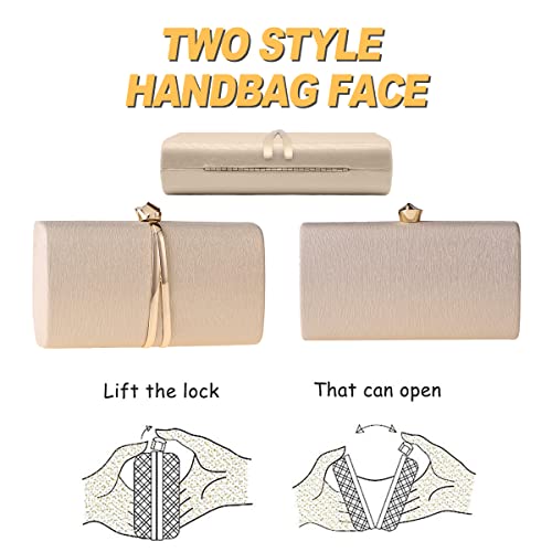 PS PETITE SIMONE Evening Bag Rhinestone Silver Clutch Glitter Gold Clutch Purses for Women Evening Formal Wedding Party