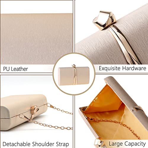 PS PETITE SIMONE Evening Bag Rhinestone Silver Clutch Glitter Gold Clutch Purses for Women Evening Formal Wedding Party