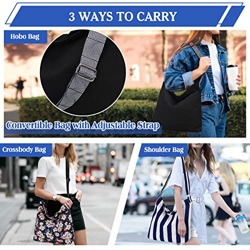 VX VONXURY Crossbody Bag,Lightweight Canvas Shoulder Tote for Women Water Resistant Top Zip Hobo Purse with Adjustable Strap