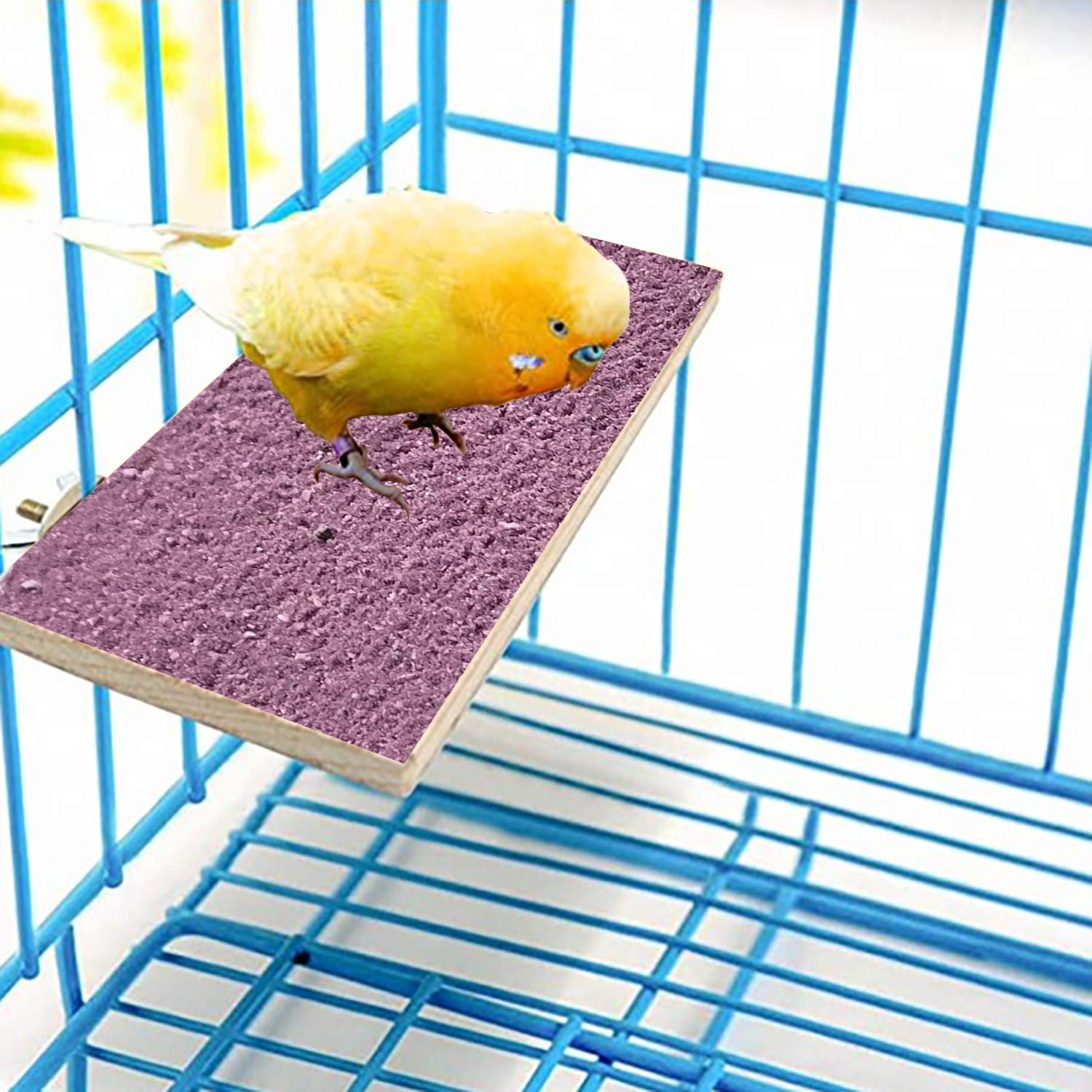3 Pcs Bird Stand Platform, Wood Playground Paw Grinding Clean, for Pet Parrot, Rat Mouse Cage Accessories Exercise Toys, Random Color