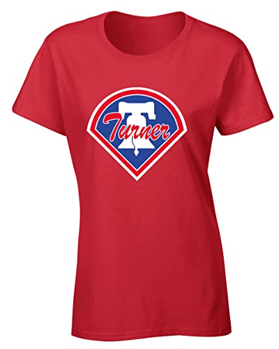 Red Philadelphia Trea Logo Womens T-Shirt Adult