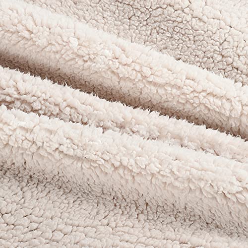 Catalonia Classic American Flag Blanket, Flannel Sherpa Throw, Fuzzy Reversible Blanket for Home Decor, 50" x 70"