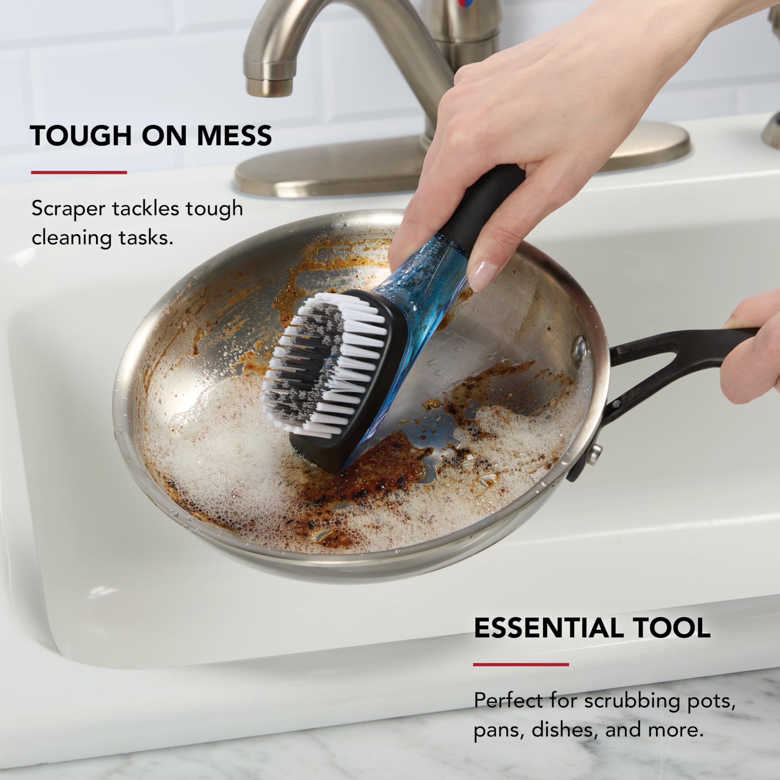 KitchenAid Soap Dispensing Sink Brush, Black