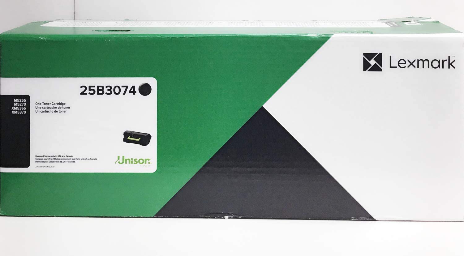 Lexmark 25B3074 M5255 M5270 XM5365 XM5370 Toner Cartridge (Black) in Retail Packaging