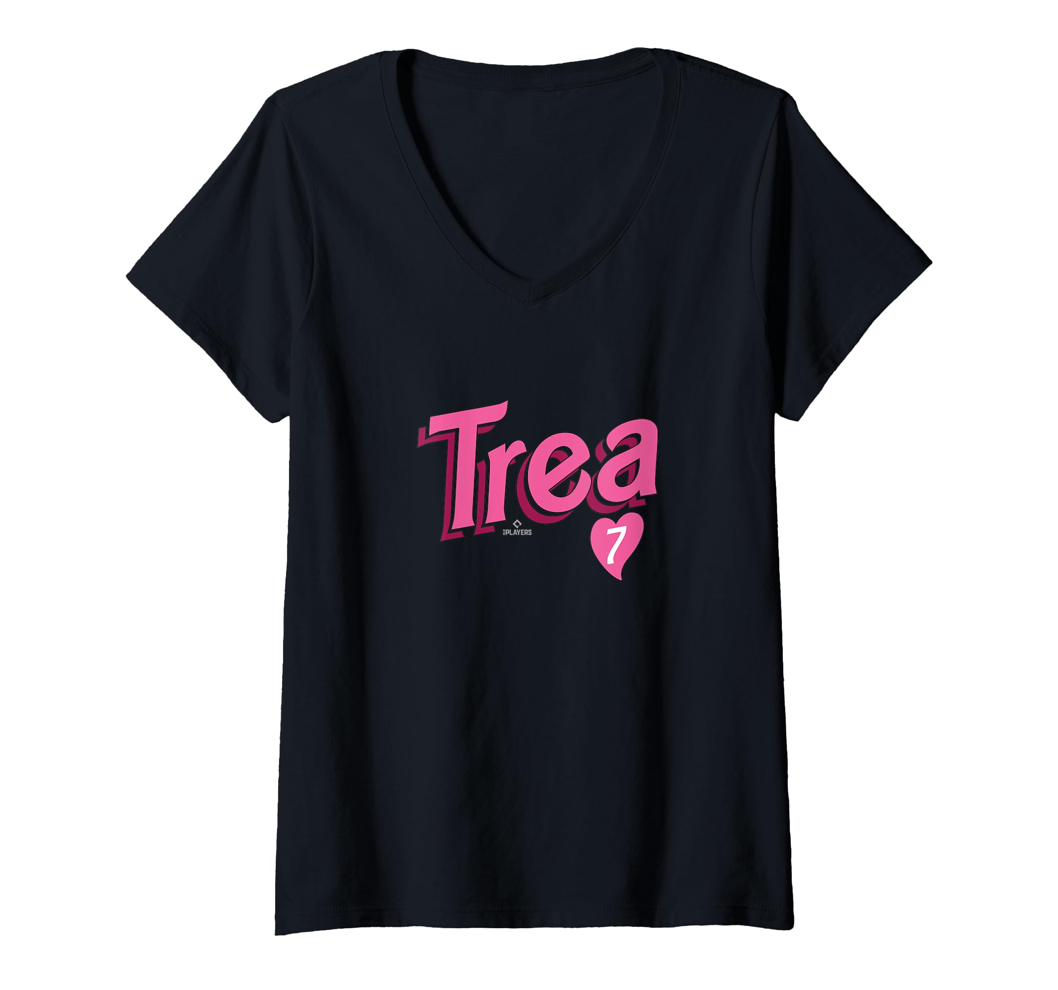 Womens Trea Turner Philadelphia Baseball Valentine MLBPA V-Neck T-Shirt