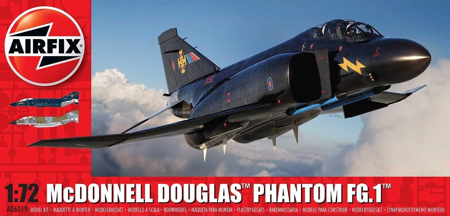 Airfix Mcdonnell Douglas Phantom FG.1 RAF 1:72 Military Aviation Plastic Model Kit A06019