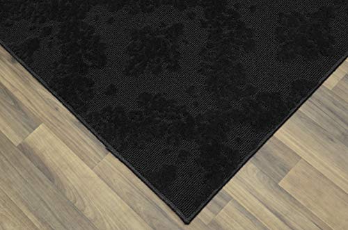 Garland Rug Charleston 6 ft. x 9 ft. Area Rug Black