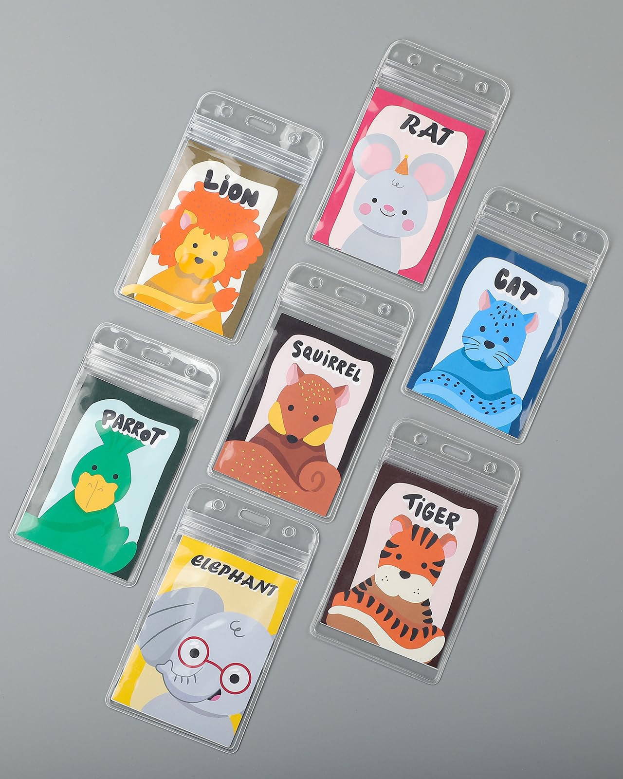 KTRIO 10 Pack ID Badge Holders, Clear Card Holder for Breakaway Lanyard, Multi ID Holder with Waterproof Resealable, Name Tag Badge Holder for Nurses, Office and School, Vertical