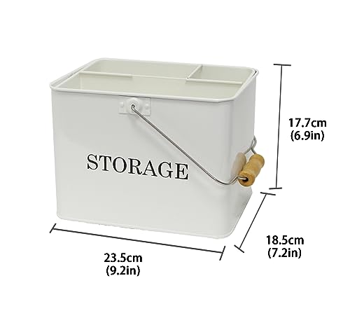 Xbopetda Shower Caddy, Metal Shower Basket with Handle, Portable Storage Organizer Caddy, 2 Tier Divided Basket Bin for Bathroom, Dorm Room, Cleaning Essentials Home Storage for Cleaning Essentials