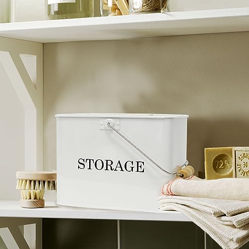 Xbopetda Shower Caddy, Metal Shower Basket with Handle, Portable Storage Organizer Caddy, 2 Tier Divided Basket Bin for Bathroom, Dorm Room, Cleaning Essentials Home Storage for Cleaning Essentials