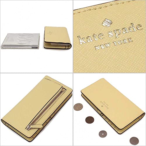 Kate Spade New York Dana Large Slim Bifold Leather Wallet (Butter)