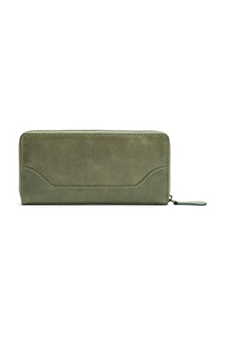Frye Melissa Studded Floral Zip Wallet, Wild Sage