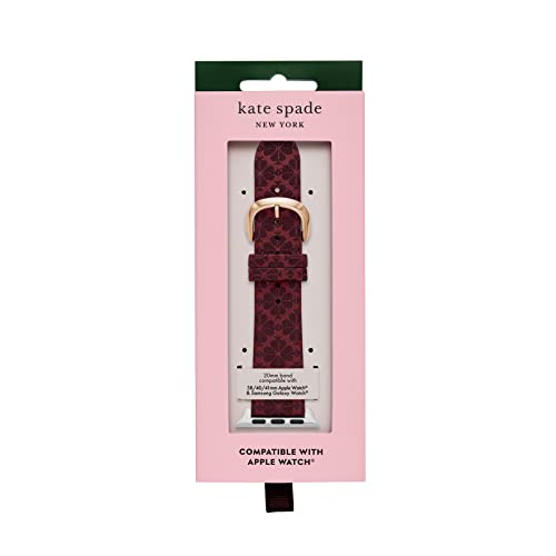 Kate Spade New York women's burgundy jacquard band for apple watch®, 38/40/41mm (Model: KSS0140)