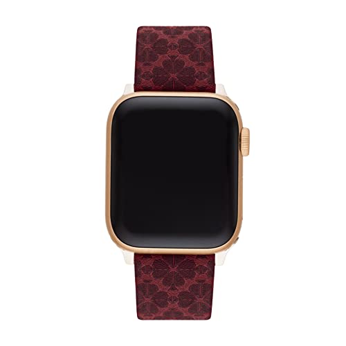 Kate Spade New York women's burgundy jacquard band for apple watch®, 38/40/41mm (Model: KSS0140)