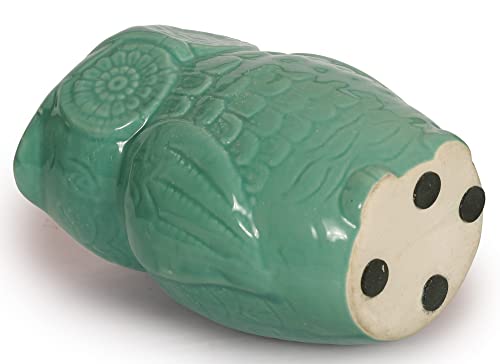 ABHANDICRAFTS Utensil Holder for Kitchen Counter 7.5" Inch Multi-Purpose Ceramic Organizer for Kitchen Decor, Paint Brush, Flower Vase, Cooking Tool Utensils Caddy for Countertop Aqua