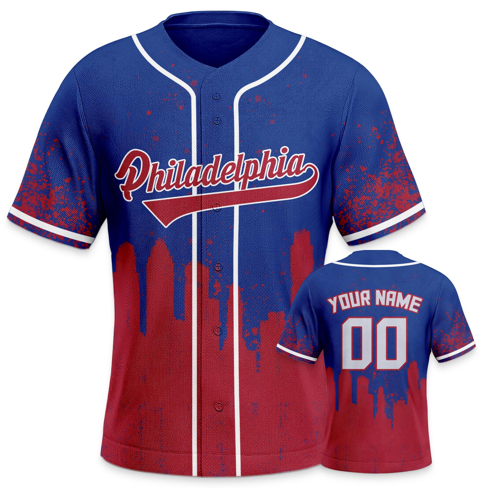 Custom Baseball City Graffiti Jersey Shirt for Men Women Youth Perfect Fans Uniform Gifts-Printed or Stitched Personalize with Your Name & Number S-5XL