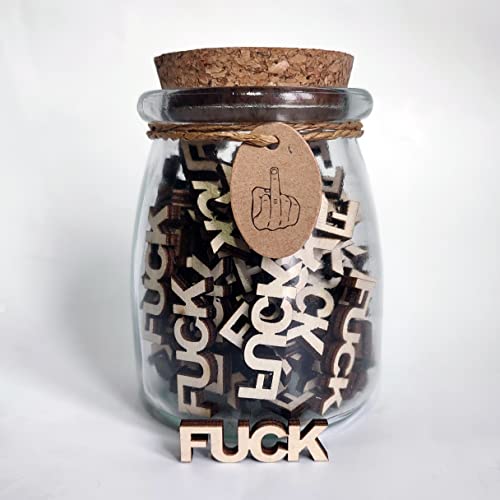 Jar of Fuck Gift Jar,Gag Gift Birthday Gift Funny Gift,Gift for Friend,Anniversaries Gift ,Fool Friends and Make Family Laugh Out Loud "Fuck to Give"(7oz)