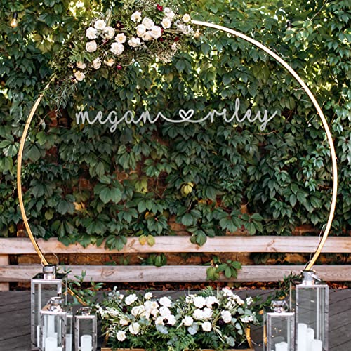 ROCC RUSTED ORANGE CRAFTWORKS CO. I Heart You 36" Wedding Decorations for Reception Personalized Metal Name Sign Wedding Reception Decorations Mr and Mrs Sign Wedding Present Personalized Metal Signs