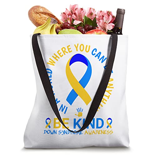 World Down Syndrome Day 2023 Be Kind Down Syndrome Awareness Tote Bag