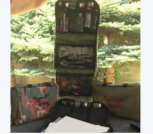 CampMaid FIL-n-GO Camp Caddy Bag With Accessories - Tool Bag for Camping Cookware, Toiletries, & More - Organizer Bag for Camping Utensils & Camp Gear - Camping Must Haves - (Camo)