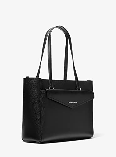 MICHAEL Michael Kors Maisie Large Pebbled Leather 3-IN-1 Tote Bag (Black)