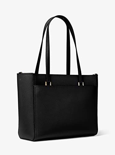 MICHAEL Michael Kors Maisie Large Pebbled Leather 3-IN-1 Tote Bag (Black)