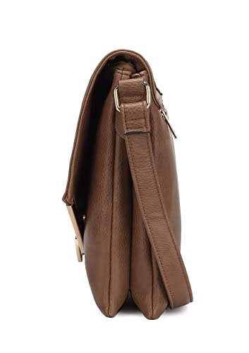 MKF Collection Crossbody Bag for Women β Shoulder Strap β PU Leather Handbag Medium Ladies Messenger Side Purse