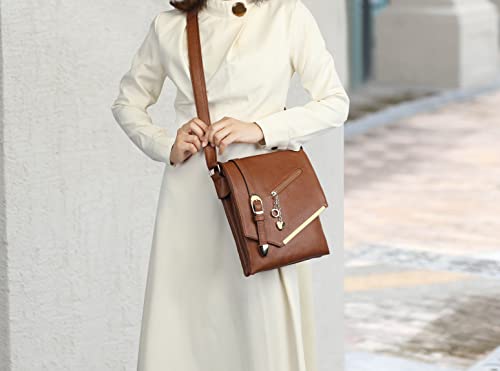 MKF Collection Crossbody Bag for Women β Shoulder Strap β PU Leather Handbag Medium Ladies Messenger Side Purse