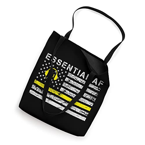 Essential AF 911 First Responder Thin Gold Line Dispatcher Tote Bag